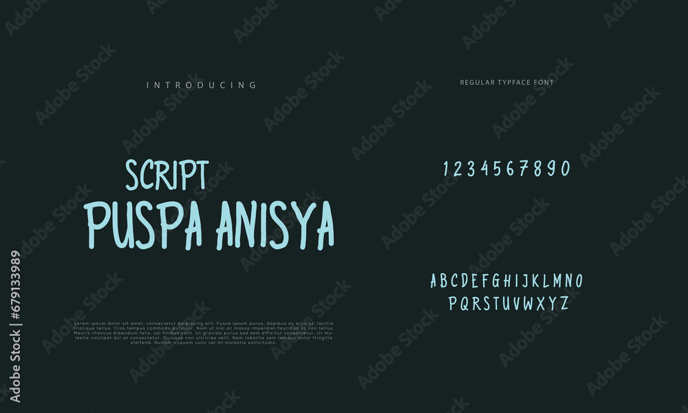 Handwritten Script font. Hand drawn brush style modern calligraphy ...