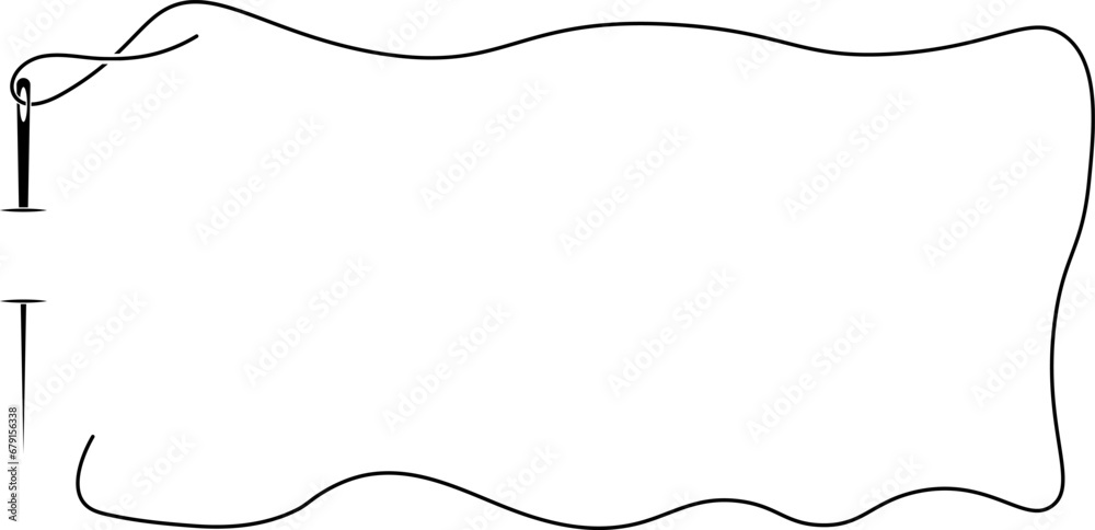 needle thread frame with copy space Stock Vector | Adobe Stock