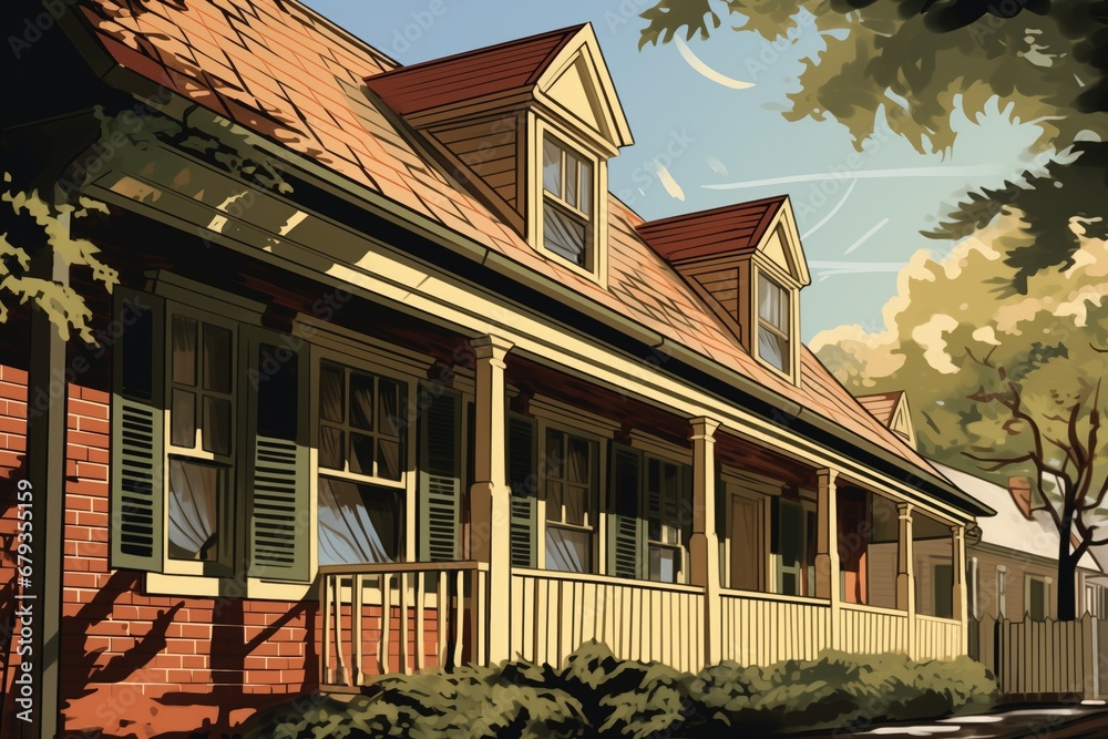 dutch colonials light colored flared eave with contrasting shadows ...