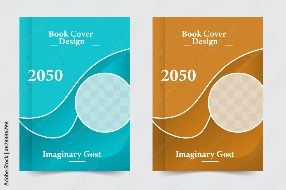 Modern Creative book cover A4 size book cover template for annual ...