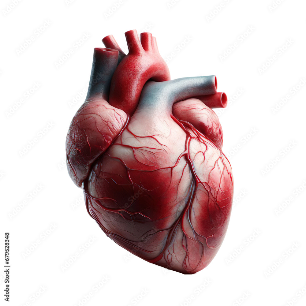 heart human real veins anatomy for background - ai generated Stock ...