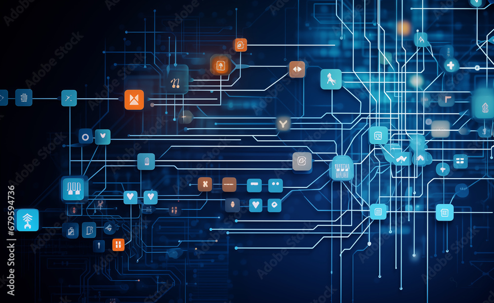 Futuristic Data Symphony: Navigating the Digital Realm. Abstract ...