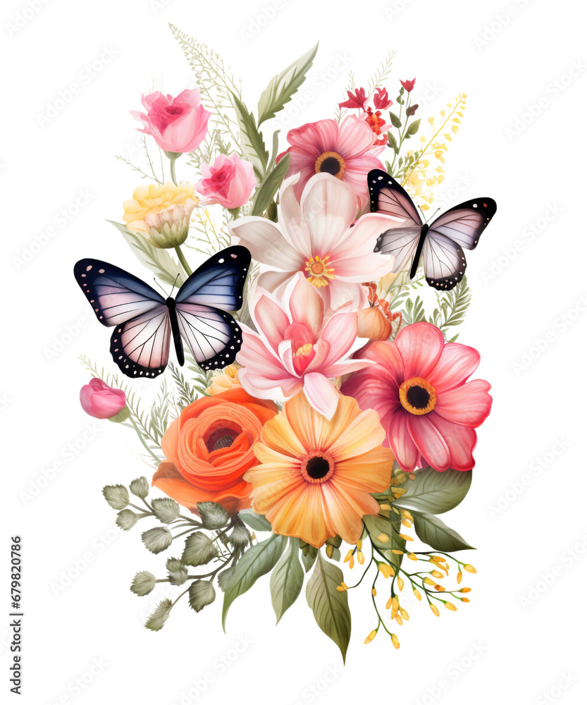 Charming Whimsical Garden Flowers Clipart, Whimsical Garden Scenes ...