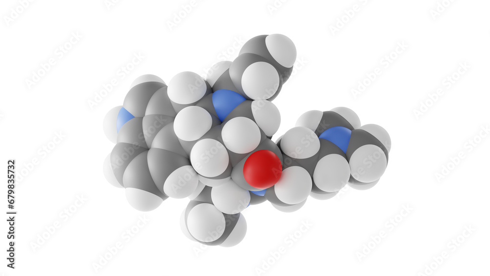 cabergoline molecule, dopamine receptor agonists, molecular structure ...