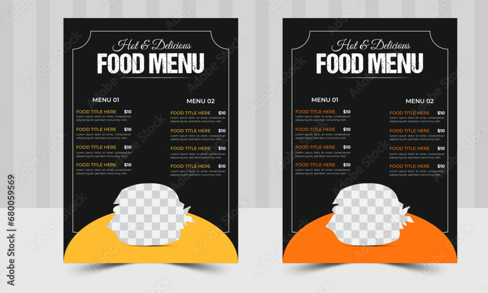 Food menu Design Template cooking, cafe and restaurant menu, food ...