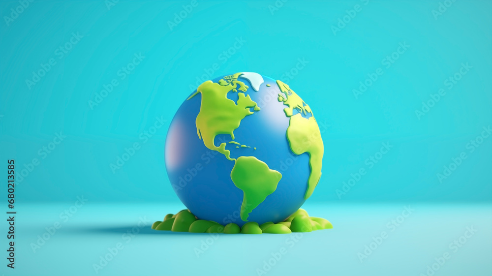Cartoon cute earth illustration picture Stock Illustration | Adobe Stock