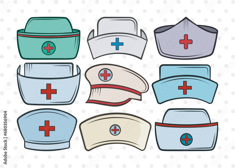 [BAE] å_Nurse Hat Clipart SVG Cut File | Medical Nurse Hat Svg | Nurses ...