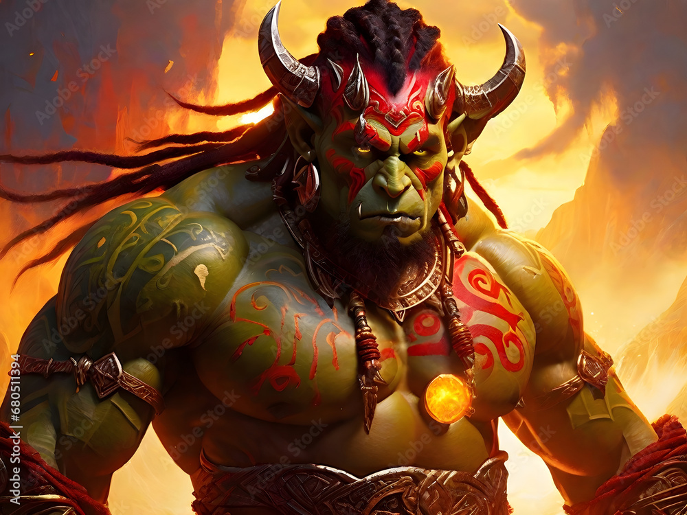 In a realm of mythical beings, a solar elusive orc emerges as a rare ...