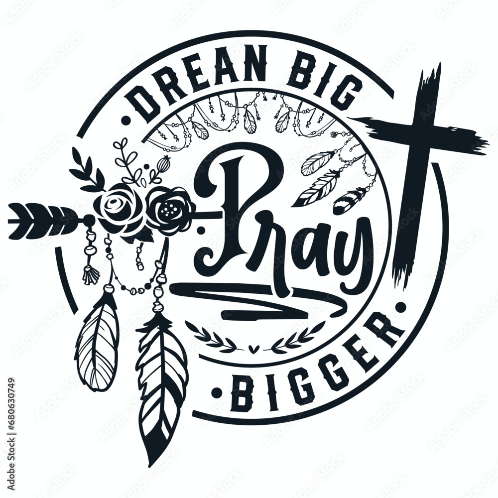 Dream big pray bigger svg, prayer svg, Faith svg, Pray svg, Christian ...
