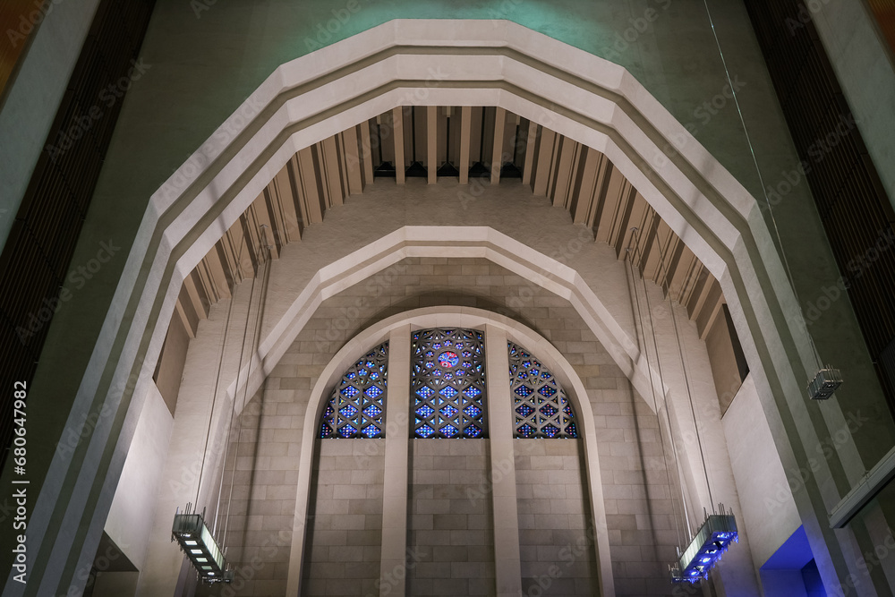 Art Deco interiors of Catholic minor basilica national shrine with ...