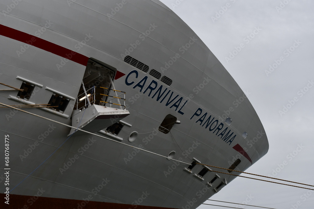 Carnival cruise ship Panorama crew door open. Stock Photo | Adobe Stock