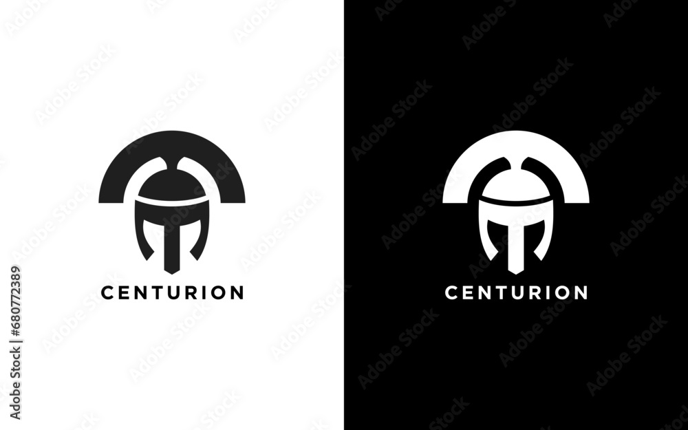 centurion warrior and letter t logo design element- security business ...