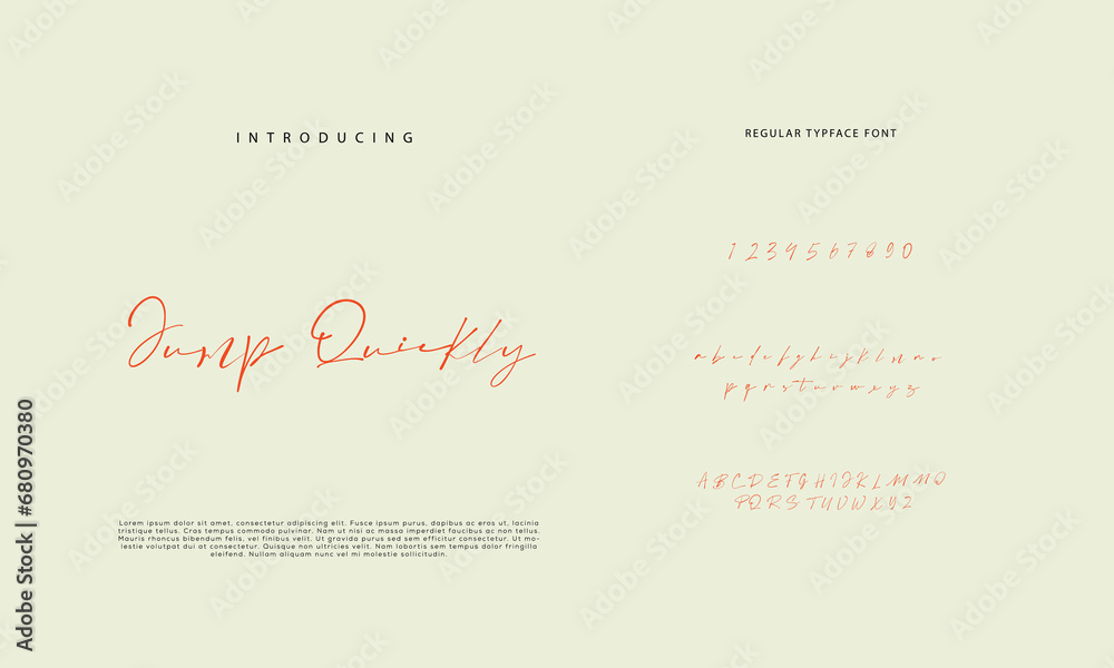 Handwritten Script font. Hand drawn brush style modern calligraphy ...