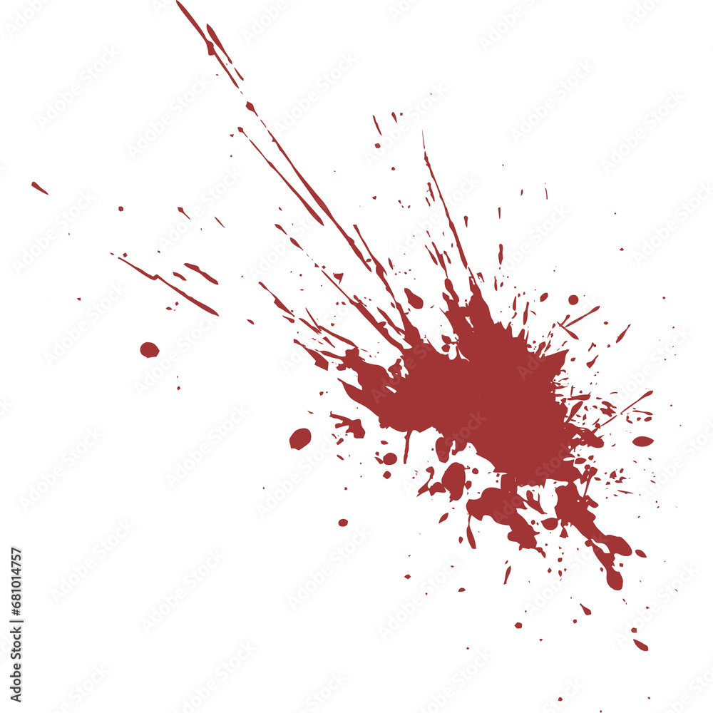 Isolated, transparent, background, red, splash, splatter, paint, ink, blood, drop, color, stain ...