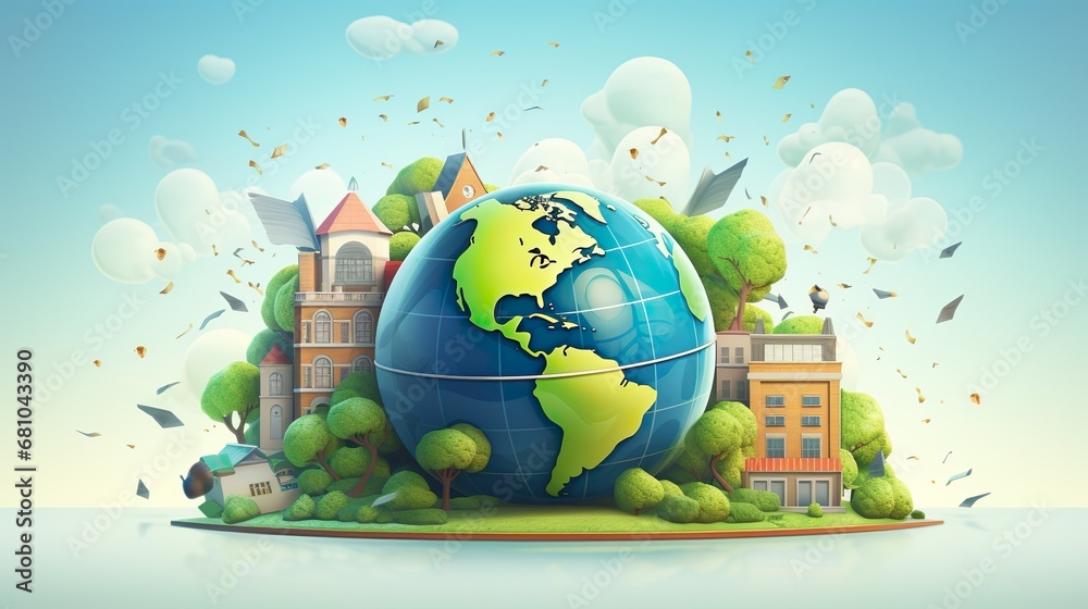 School globe illustration geography map model Stock Illustration ...