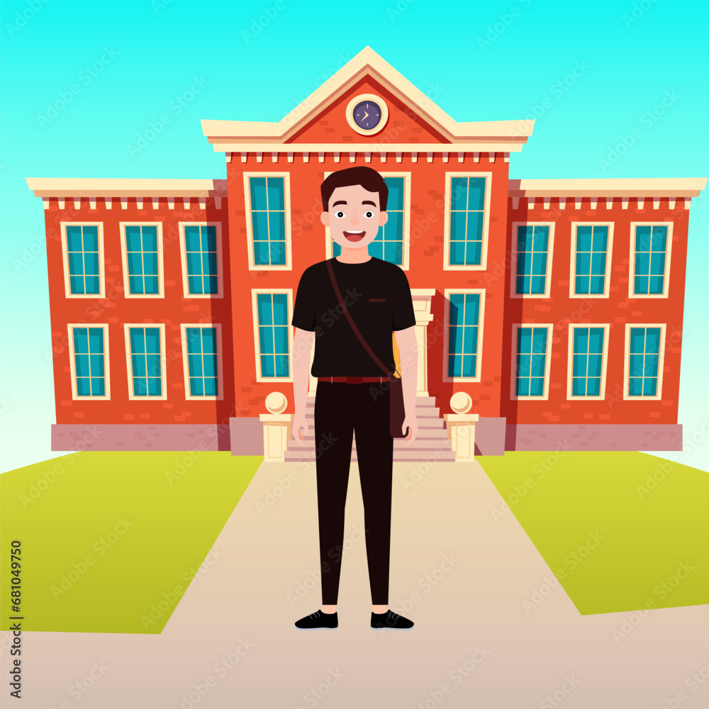 Light the essence of learning with illustration depicting a school ...