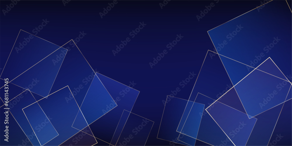 Blue Night Business Paper with Gold Lines. Silver Rich VIP Triangular ...