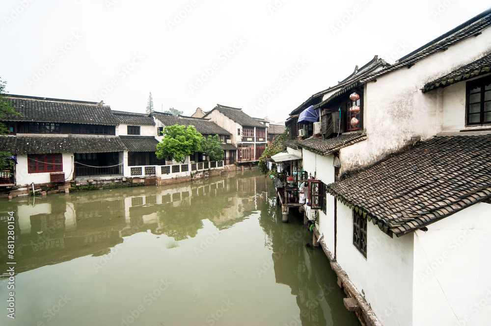 Zhujiajiao, Qingpu, Shanghai, China, is a famous historical and ...