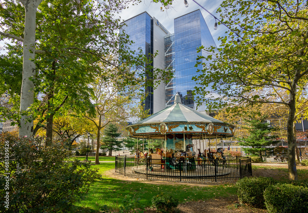 Newark, NJ – US – Nov 12, 2023 View of the iconic Chambers Family ...