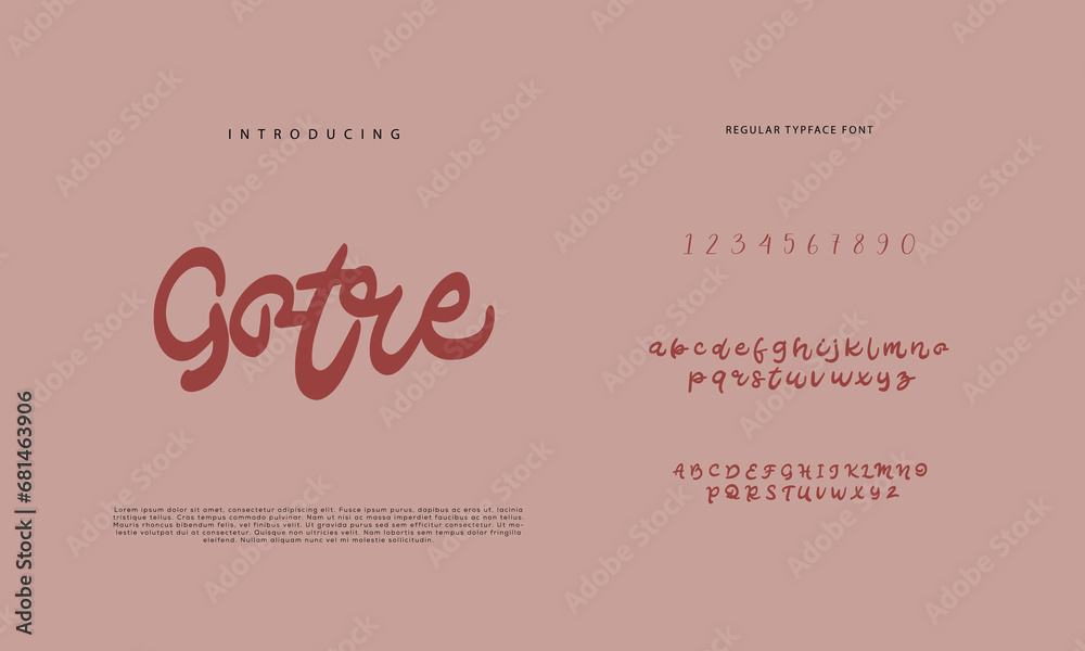 Handwritten Script font. Hand drawn brush style modern calligraphy ...