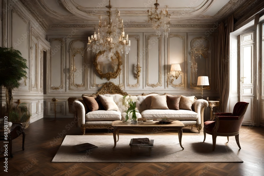 Classical interior of living room Stock Photo | Adobe Stock