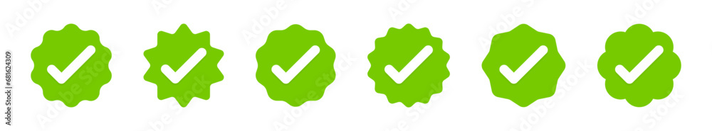 Check mark green icon. Green check mark vector set. Isolated checkmark ...