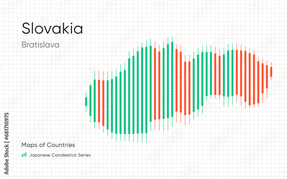 Slovakia map is shown in a chart with bars and lines. Japanese ...
