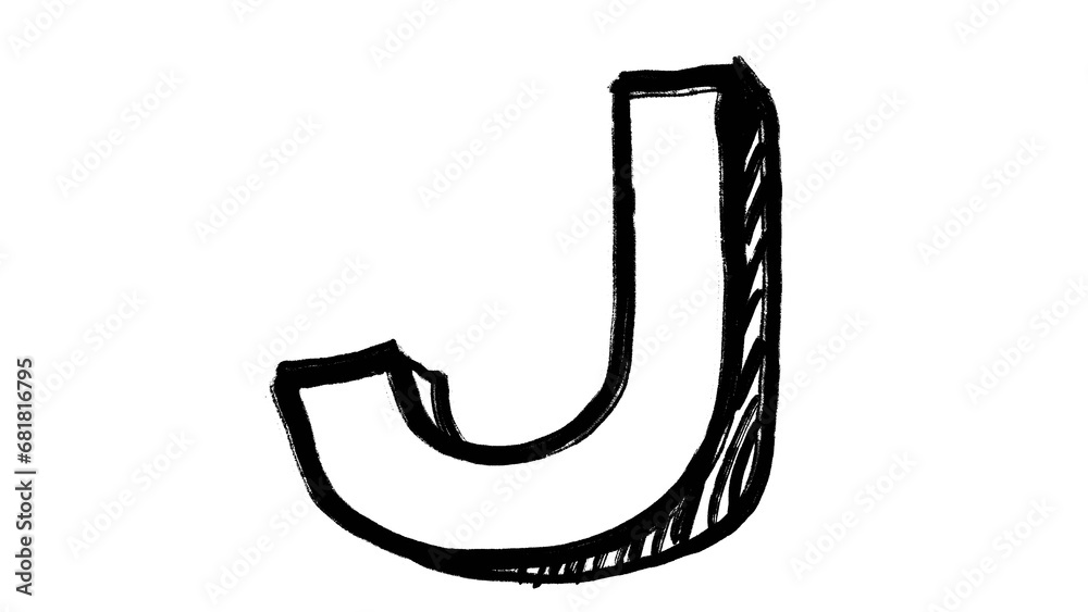 brush stroke hand drawn PNG image with transparent background alphabet ...