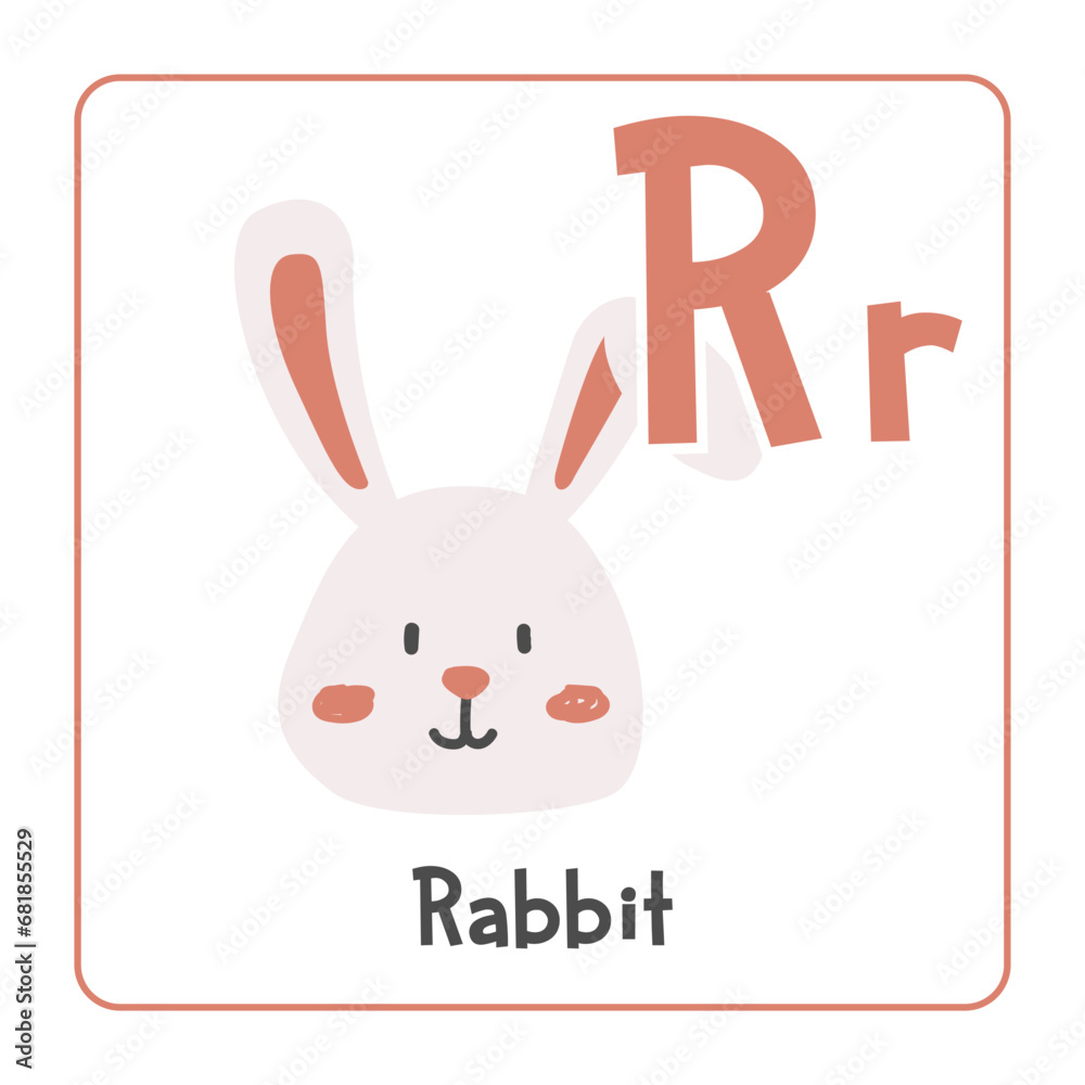 Vetor Rabbit clipart. Rabbit vector illustration cartoon flat style ...