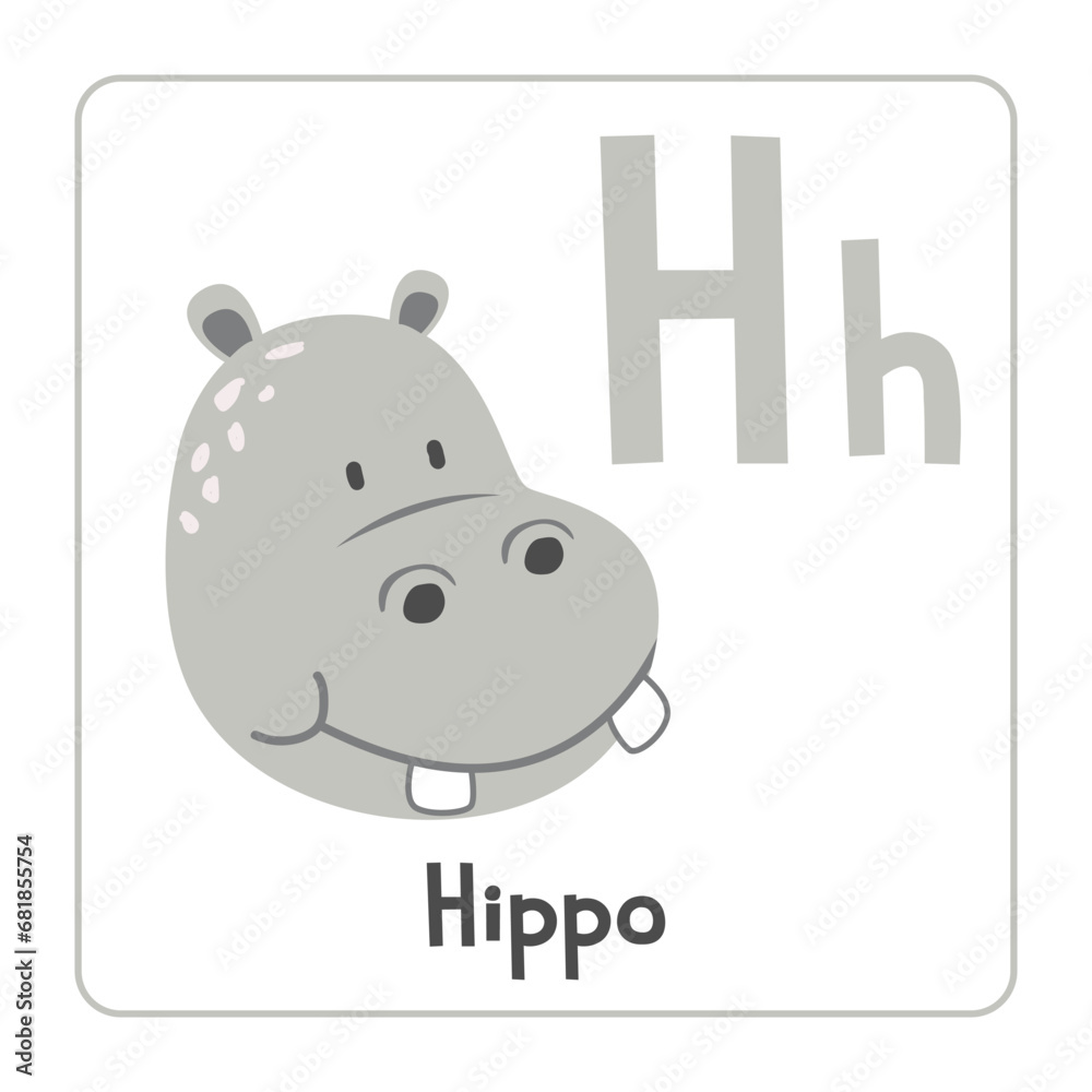 Image vectorielle Stock Hippo clipart. Hippo vector illustration ...