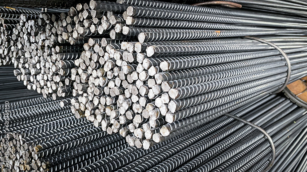 texture of steel deformed or bars background Deformed steel bars for ...