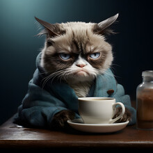 Grumpy Cat Coffee Poster Free Stock Photo - Public Domain Pictures