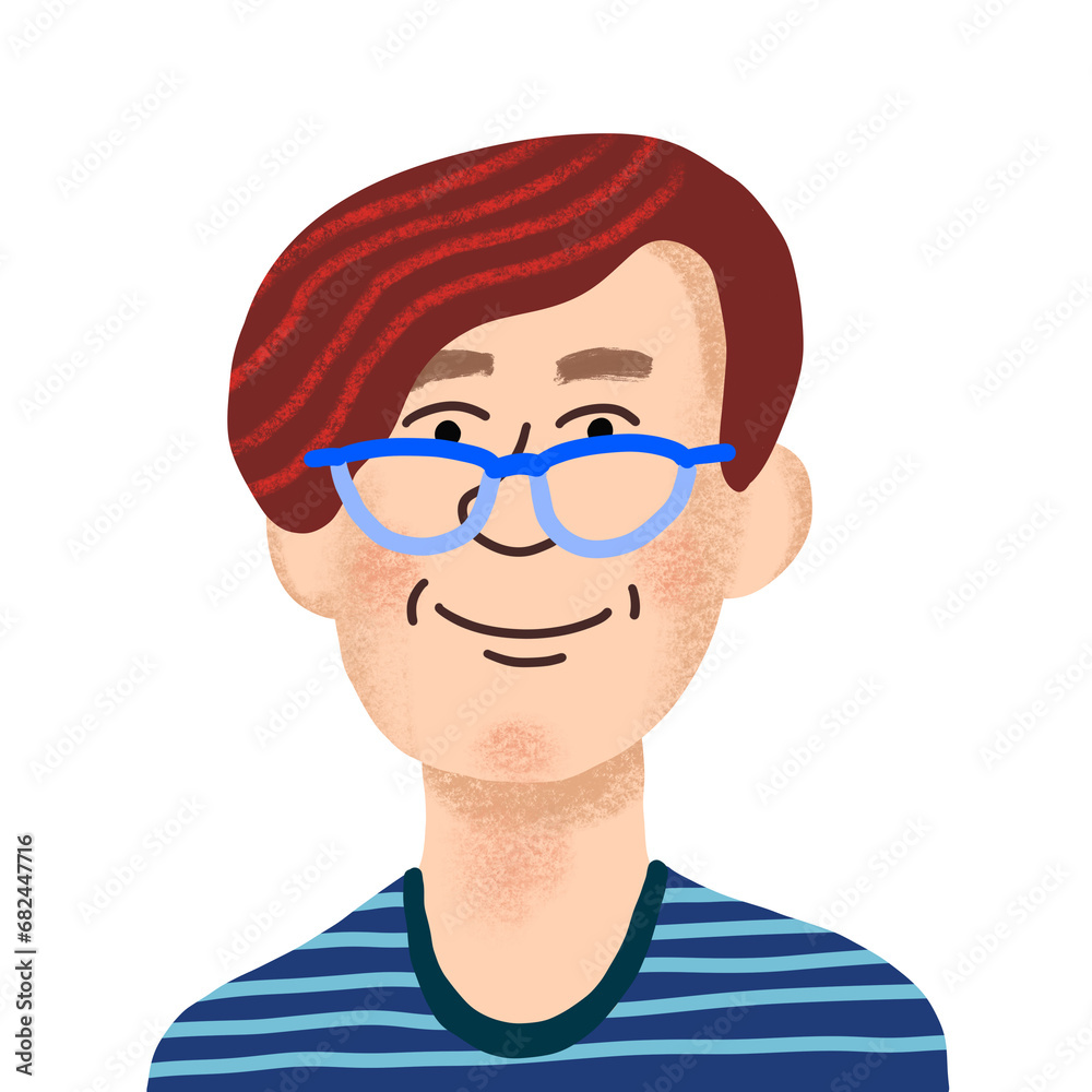 hand drawn profile picture portrait of imaginary person PNG image with ...
