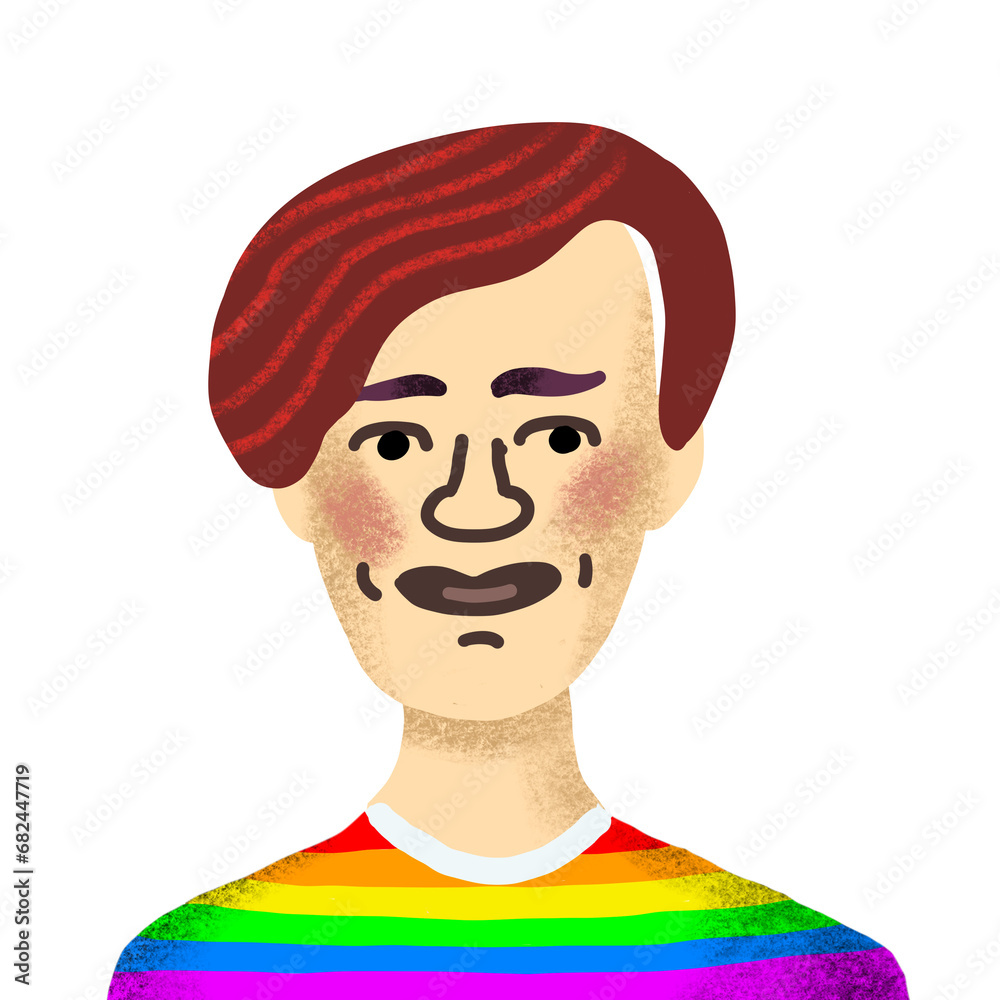 hand drawn profile picture portrait of imaginary person PNG image with ...