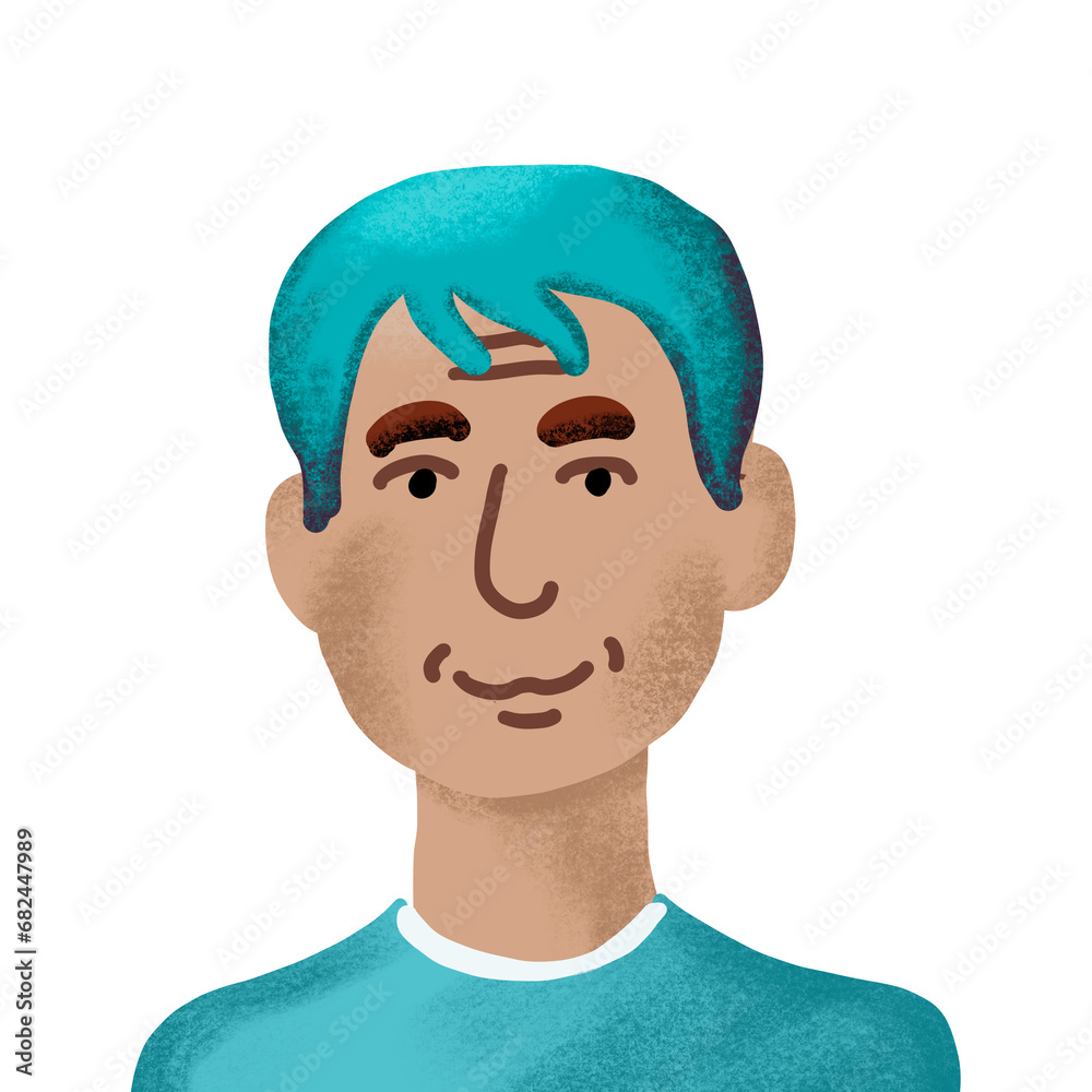 hand drawn profile picture portrait of imaginary person PNG image with ...