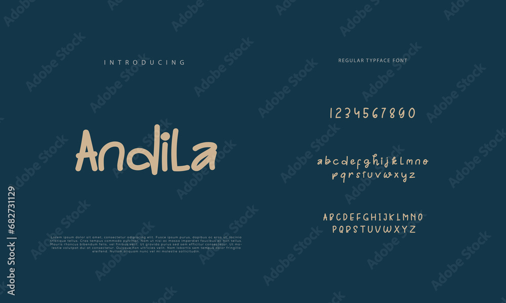 Handwritten Script font. Hand drawn brush style modern calligraphy ...