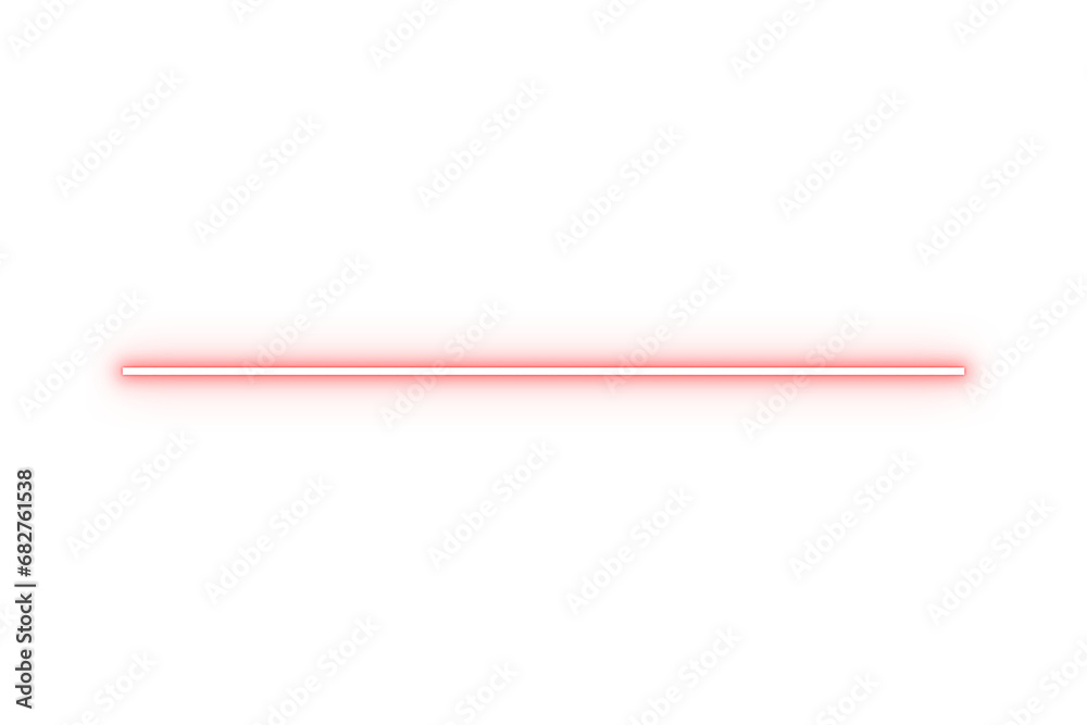 Neon laser line, glowing streak with light. Red ray line with light ...