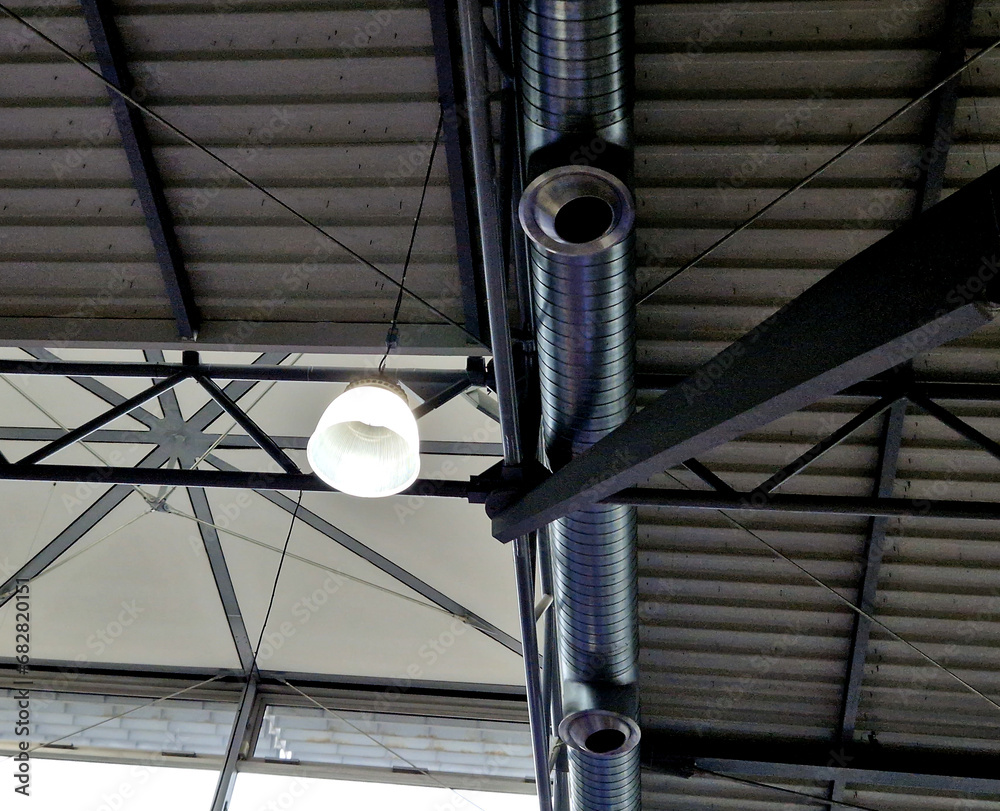 Photo Stock air conditioning vent pipe with tilting pipe diffuser. the ...