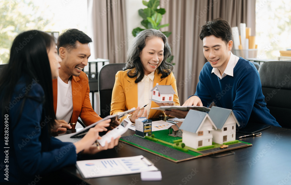 balancing the property sector The real estate agent is explaining the ...