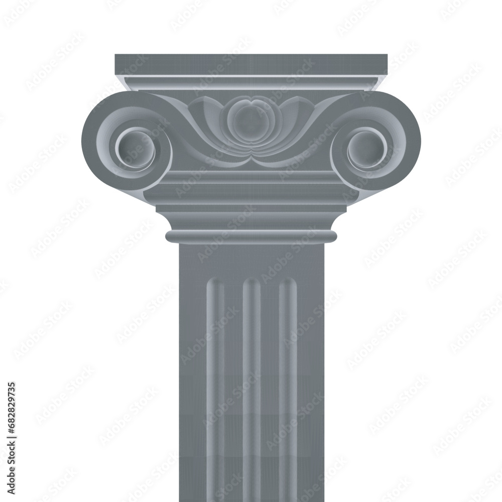 Image vectorielle Stock Roman column polygonal. Illustration on white ...
