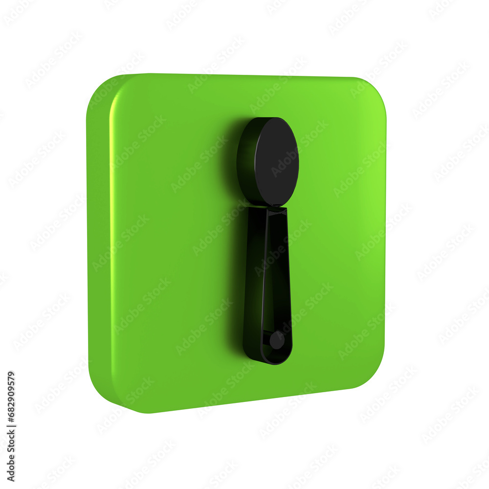 Black Heroin in a spoon icon isolated on transparent background ...