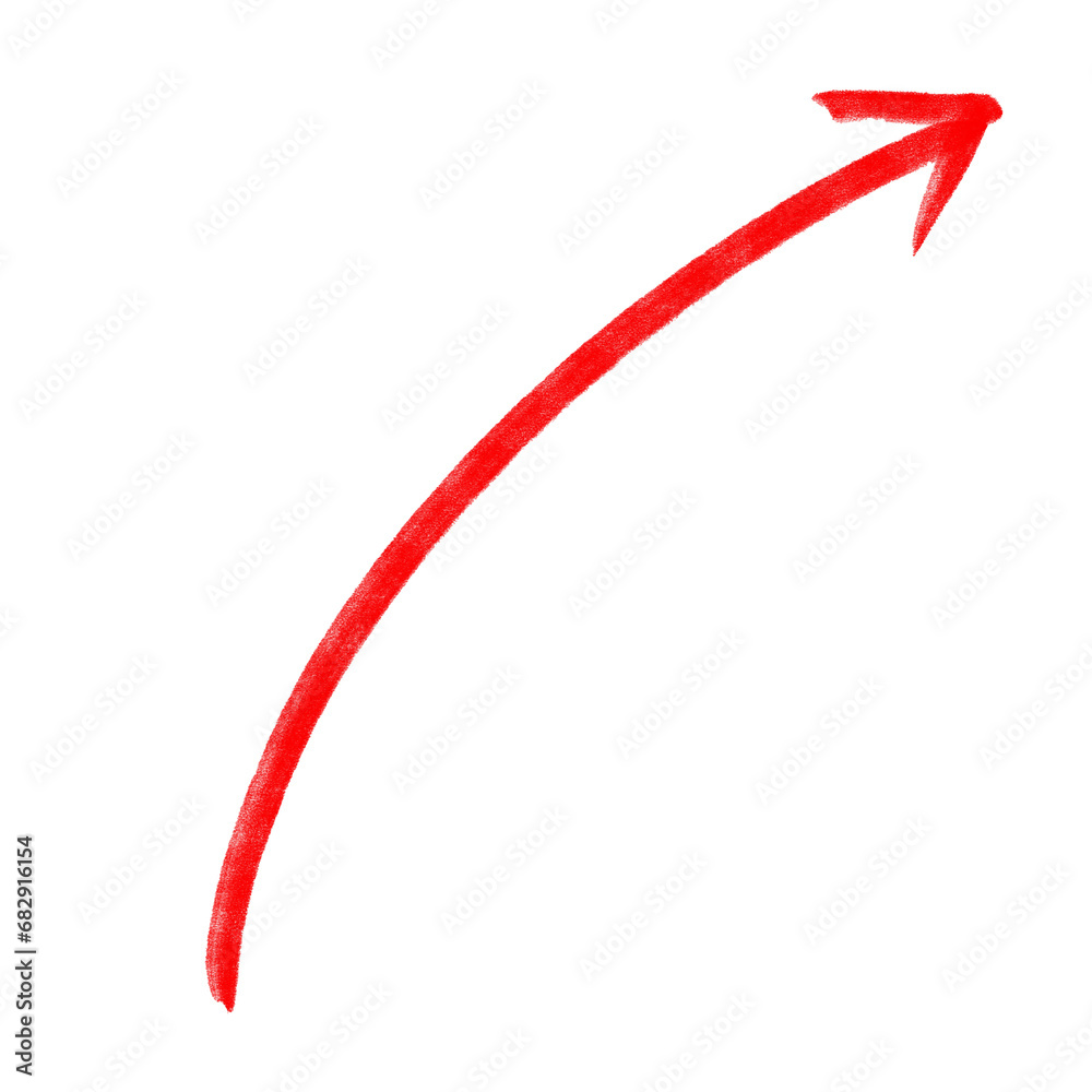 red arrow line hand drawn Stock Photo | Adobe Stock