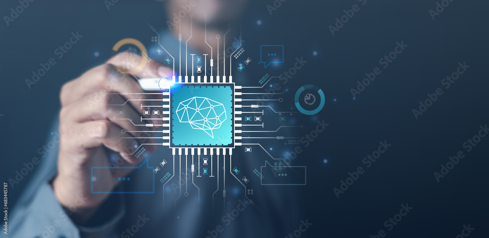 artificial intelligence, technology, processor, network, link, system, intelligence, innovation ...