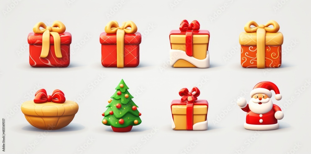 Unleash the Festive Spirit with Dazzling Christmas Icons for Your White ...