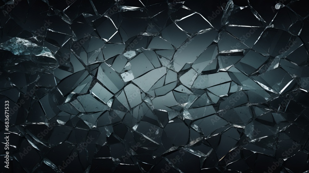 Dark background with smashed glass surface Stock Illustration | Adobe Stock