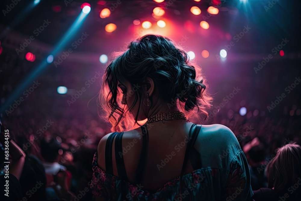 Hyper interactive exclusive singer embracing her audience, crazy ...