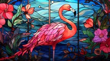 Stained Glass Window, Flamingo, Art Free Stock Photo - Public Domain ...
