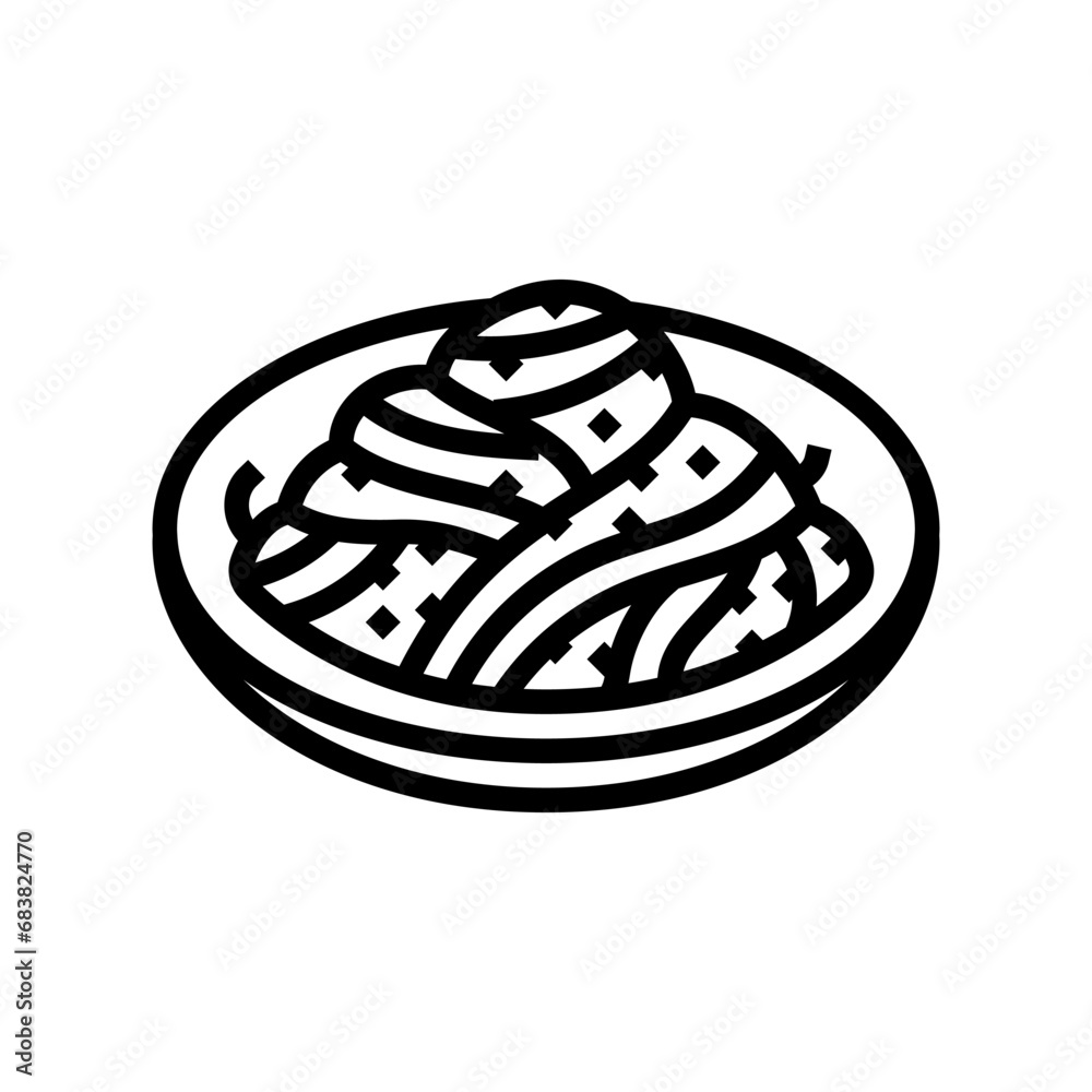 cacio e pepe italian cuisine line icon vector. cacio e pepe italian ...