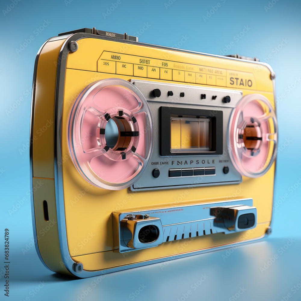retro and nostalgia style. vintage music concept. Y2K design trend ...