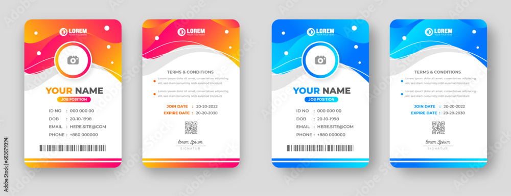 corporate Modern creative minimal simple business office id card design ...